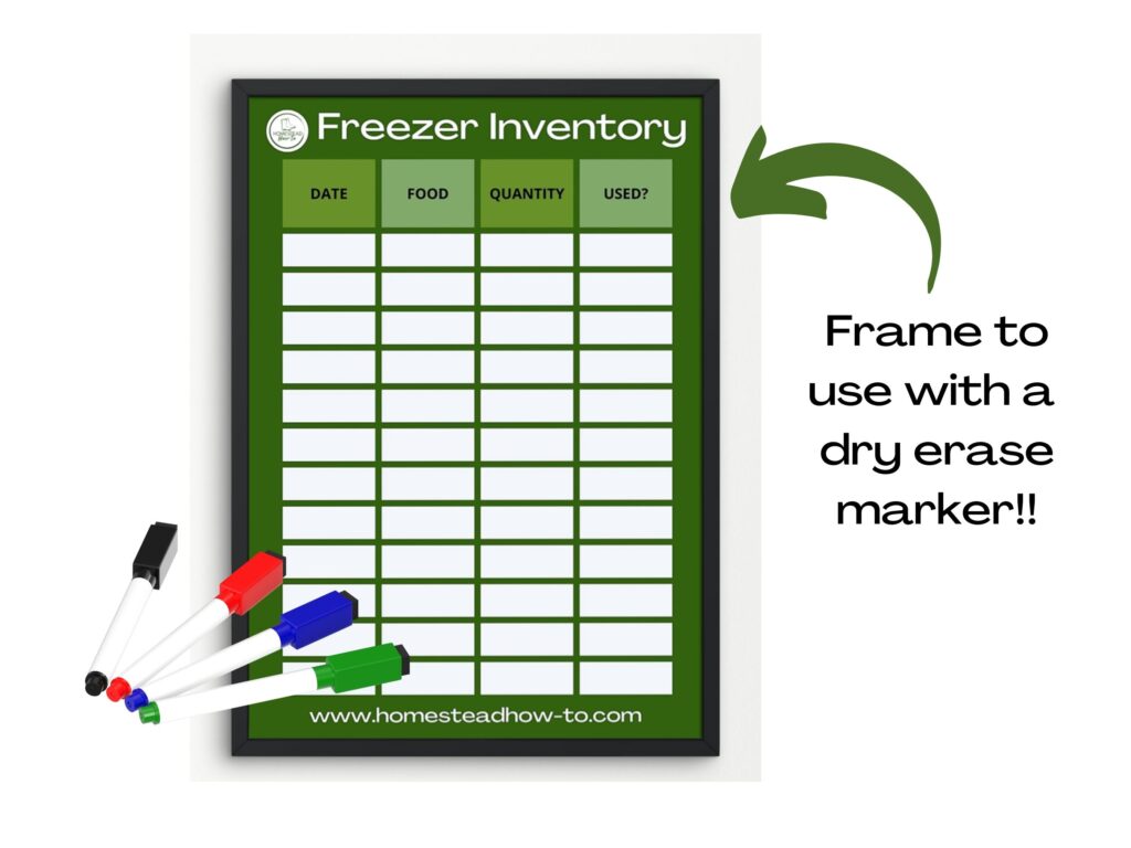 Freezer and Pantry Inventory Tracker – Homestead How-To