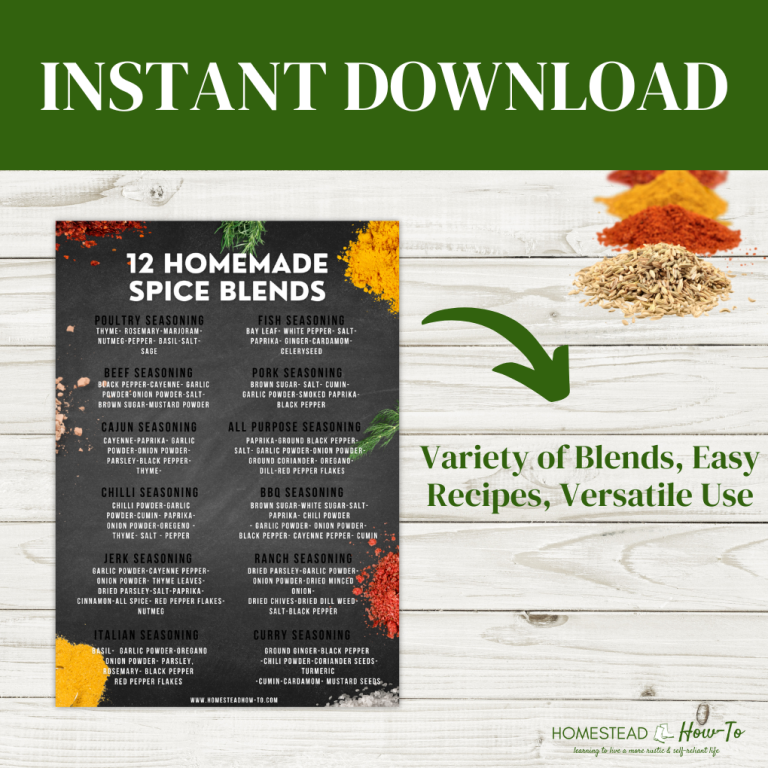 Homemade Spice Blends Cheat Sheet – Homestead How-To